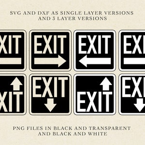 EXIT SIGN SVG - Exit Svg File, Door Sign Svg, Exit Arrow Svg, Arrow ...