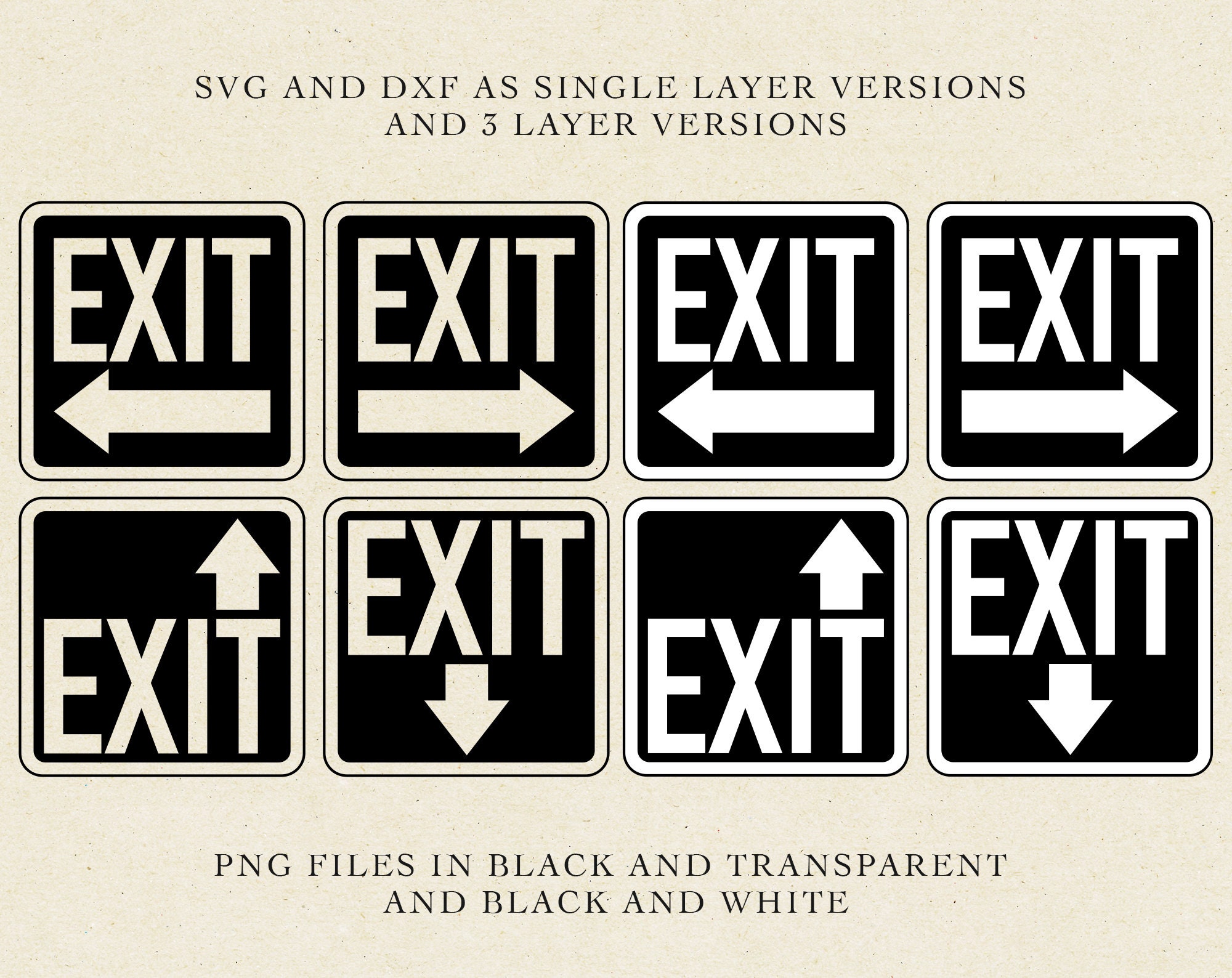 EXIT SIGN SVG Exit Svg File Door Sign Svg Exit Arrow Svg - Etsy UK