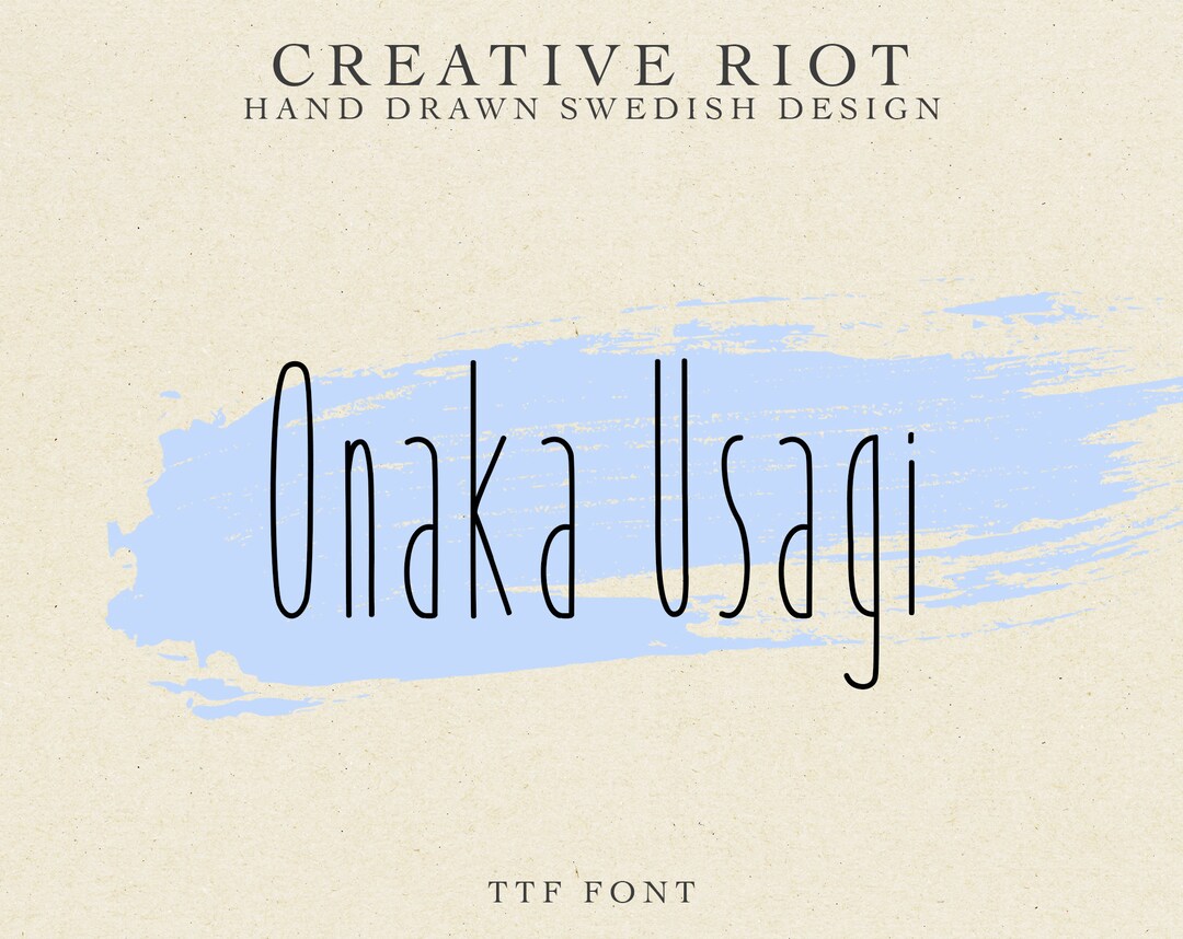 ONAKA USAGI FONT Premium Font, Hand Drawn Tff, Font for Cricut, Playful ...