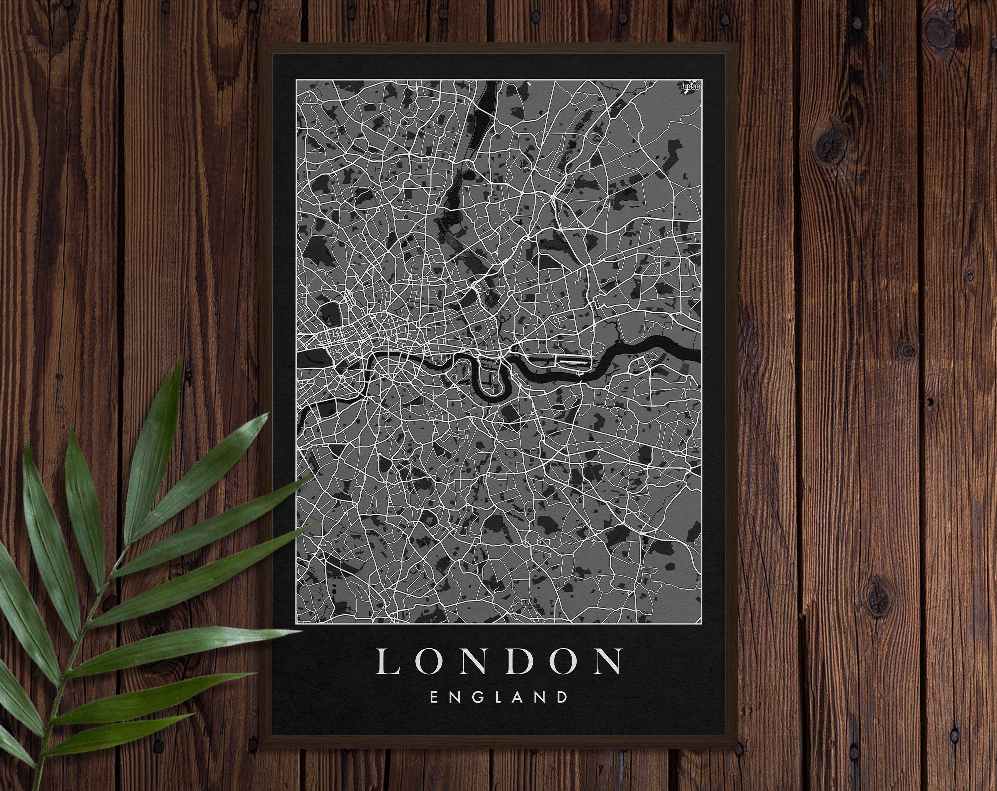 LONDON MAP POSTER City Map Wall Art England Map Printable | Etsy UK