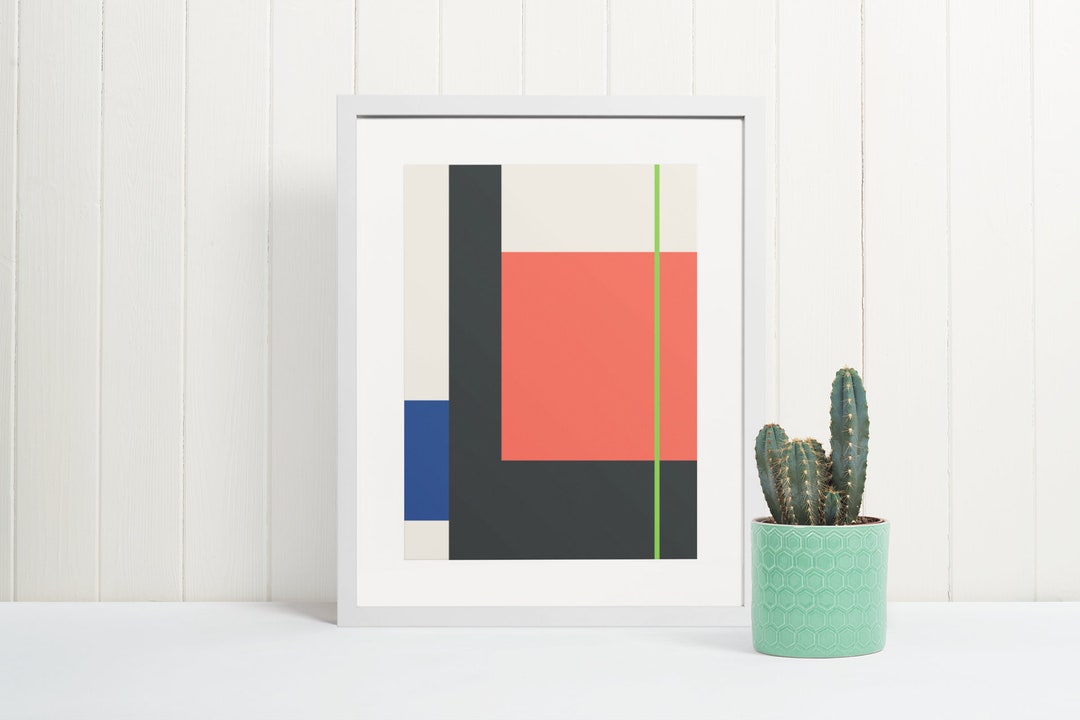 Exploration | Modern Geometric Color Block Art | Color Block Print ...