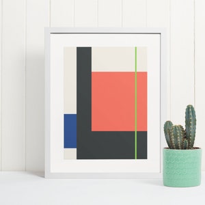 Exploration | Modern Geometric Color Block Art | Color Block Print ...