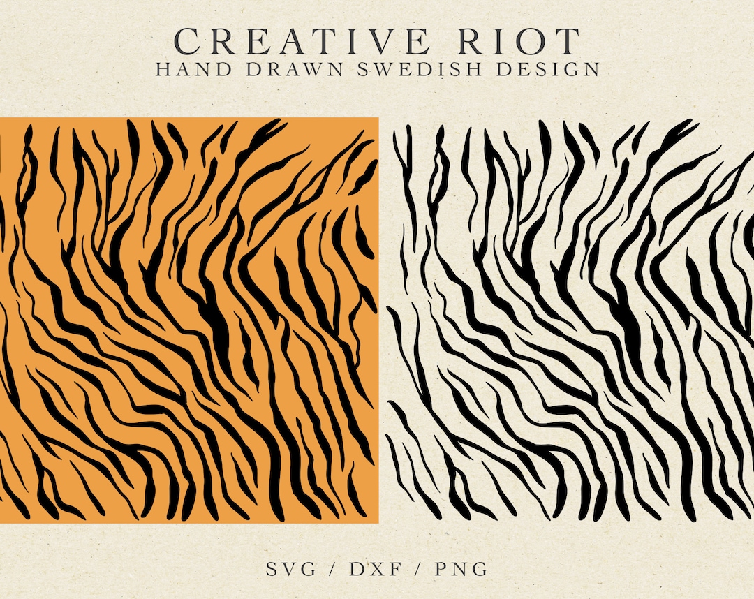TIGER PRINT SVG - Tiger Stripes Svg, Cricut Tiger Pattern, Animal Print ...