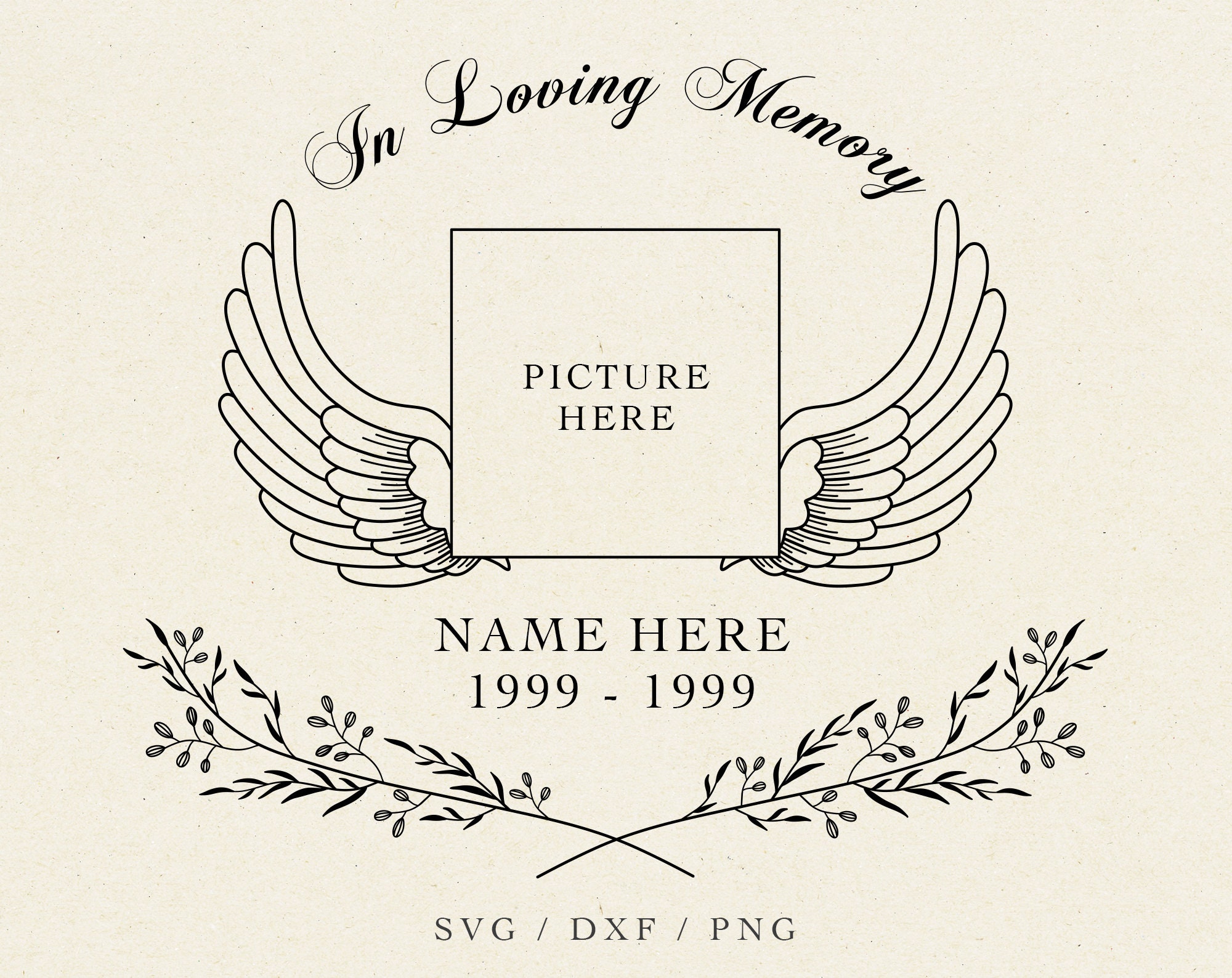 IN LOVING MEMORY Memorial Svg Angel Svg Funeral Svg - Etsy Australia