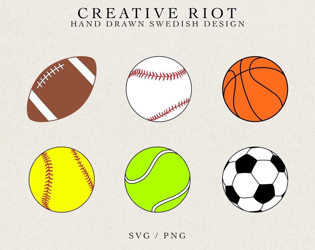 BALL BUNDLE SVG - Sport Bundle, Commercial Use Svg, Cricut Cut File ...