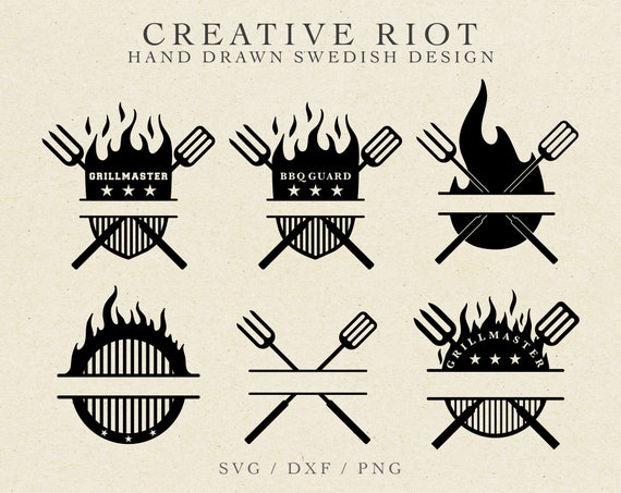 BBQ BUNDLE SVG Commercial Use Svg Grill Monogram Svg Bbq | Etsy