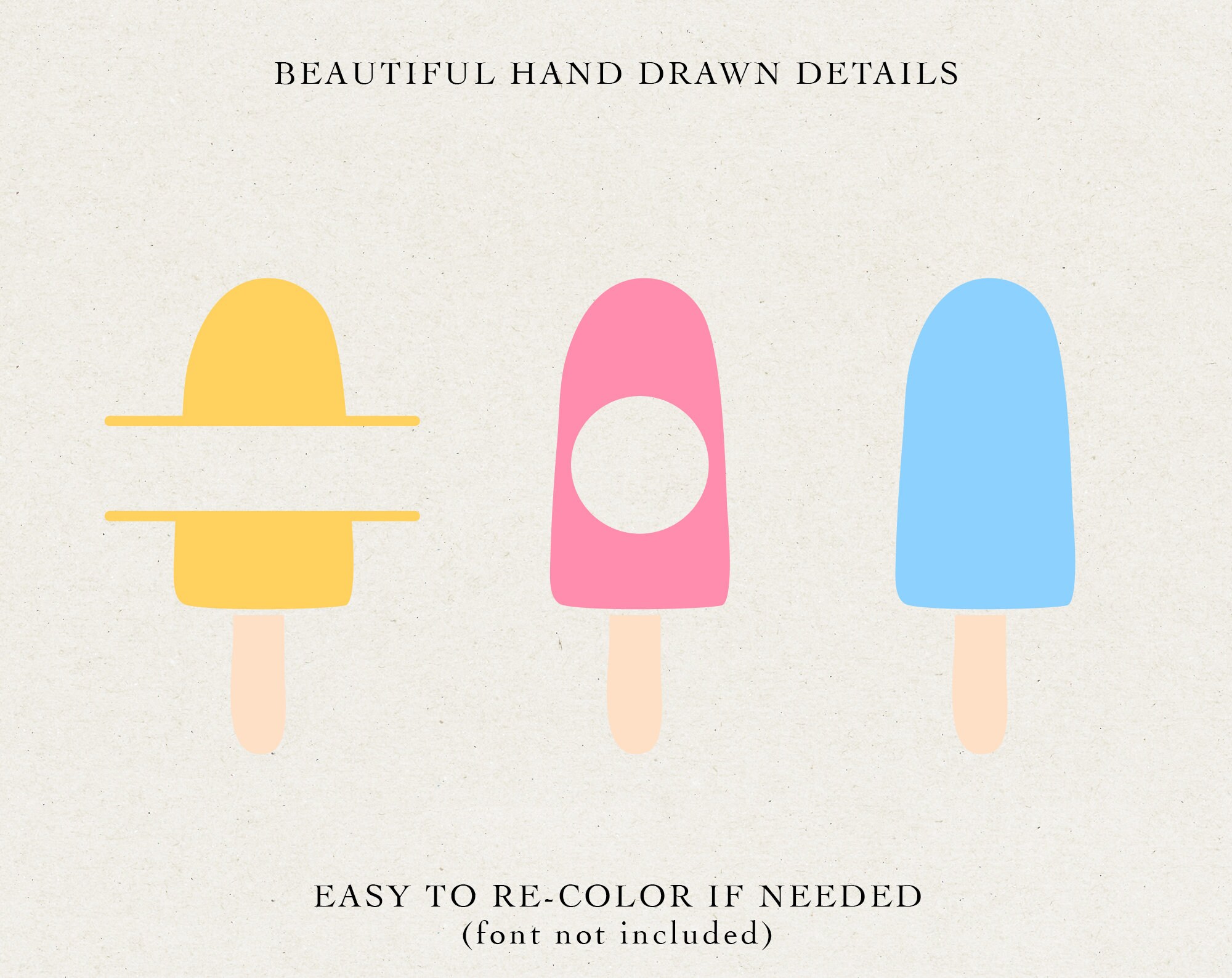 ICE CREAM MONOGRAM Commercial Use Svg Popsicle Monogram | Etsy