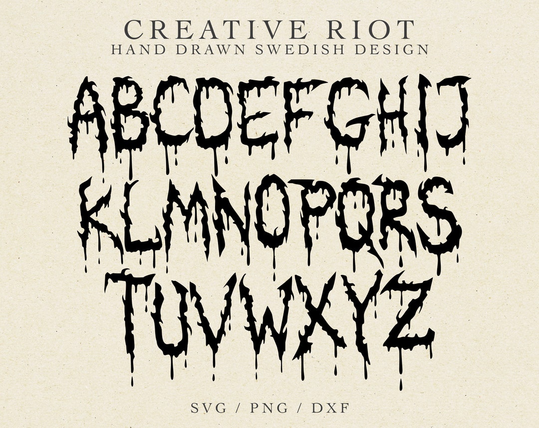 HORROR ALPHABET SVG Commercial Use Svg, Horror Svg, Dripping Alphabet ...