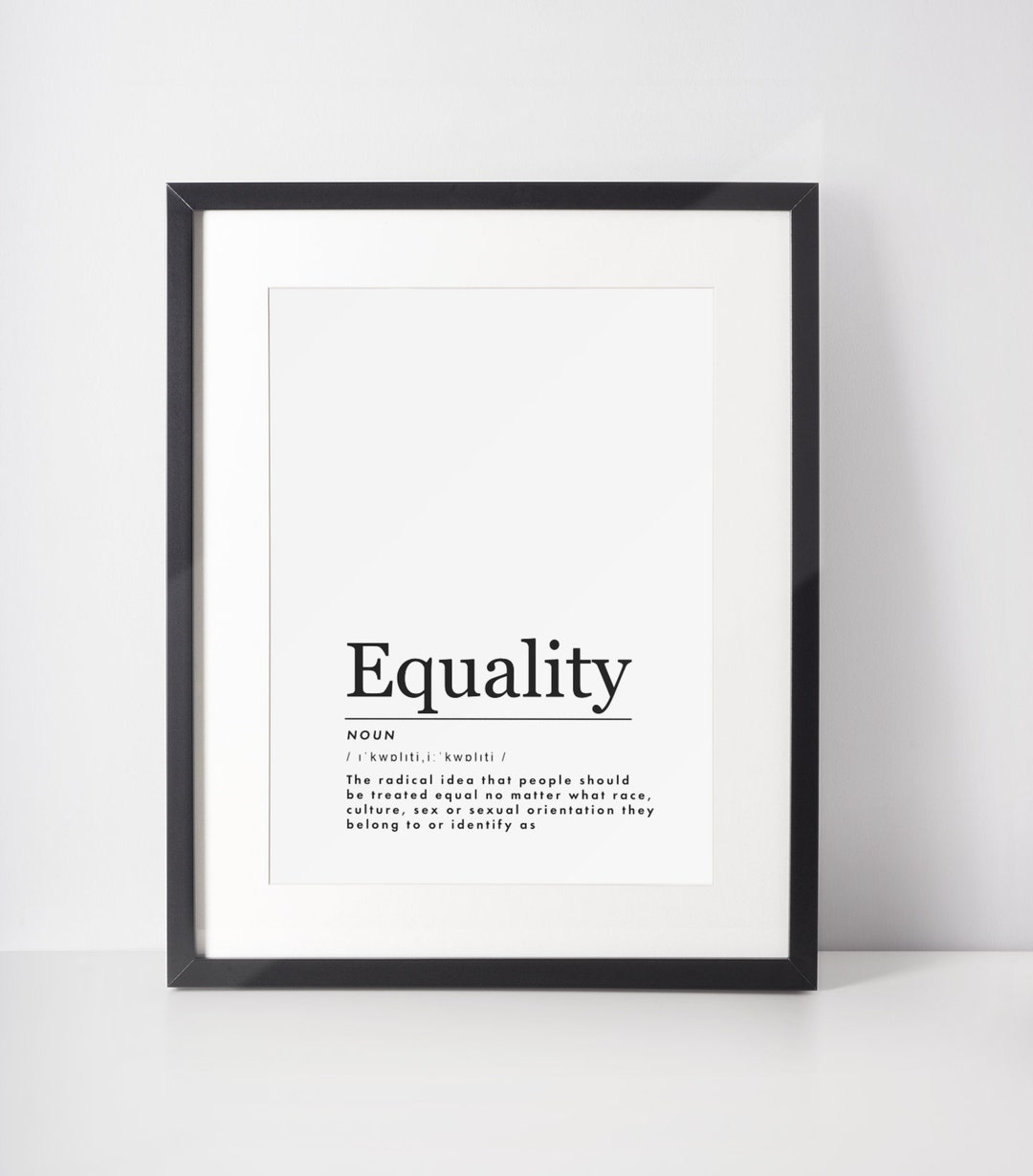 EQUALITY DEFINITION Definition Wall Art Equality Wall Art - Etsy