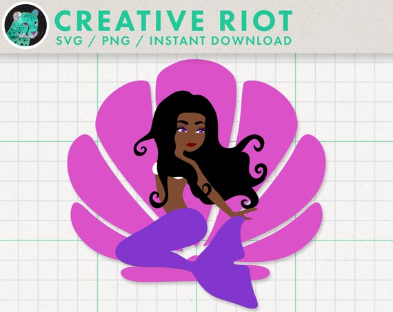 BLACK MERMAID SVG Mermaid Svg Afro Girl Mermaid Afro | Etsy