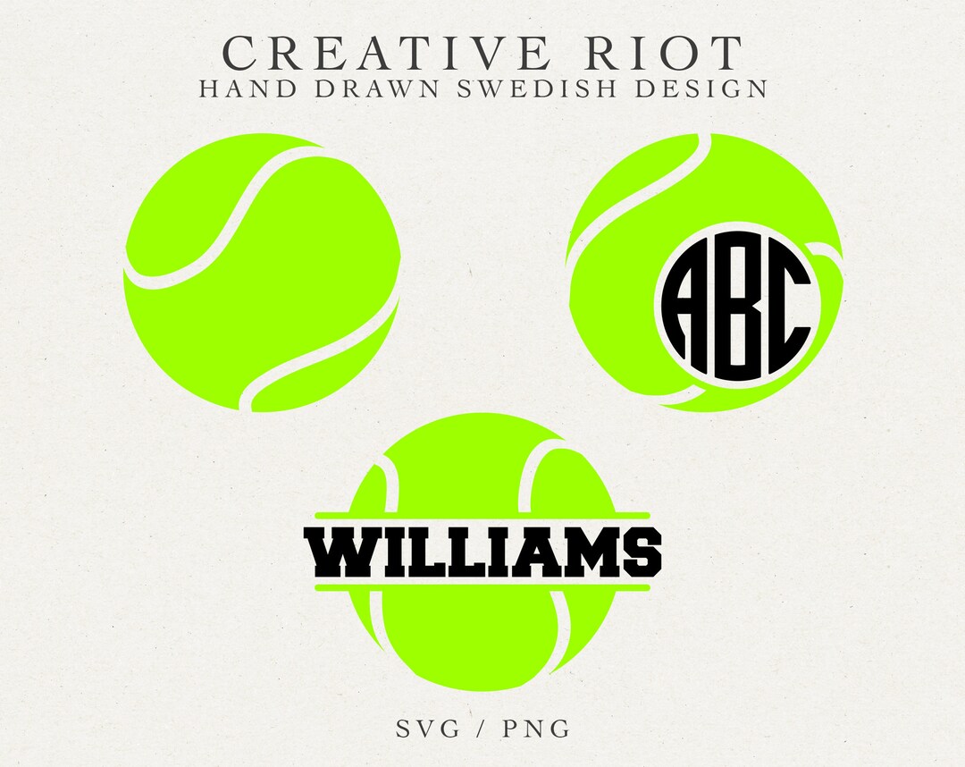 TENNIS MONOGRAM BUNDLE Tennis Svg File, Commercial Use Svg, Circle ...
