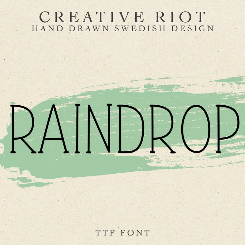 Raindrop Font - Etsy