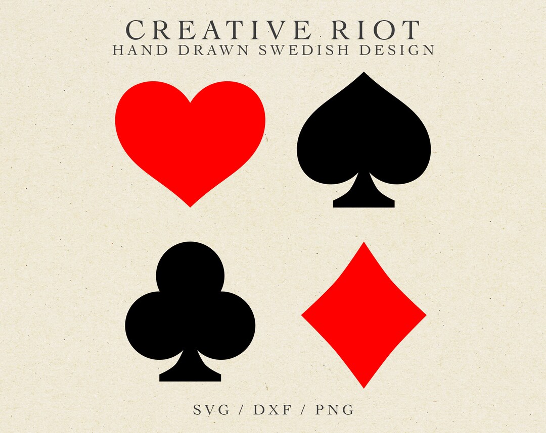 CARD SUITS SVG - Playing Cards Svg, Poker Svg, Commercial Use Svg ...