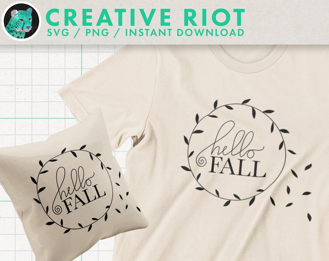 HELLO FALL SVG Fall Svg, Fall Heat Transfer, Fall Cut File, Cricut Fall ...