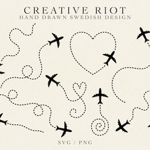 AIRPLANE BUNDLE SVG Commercial Use Svg, Cricut Flight Path, Aviation ...