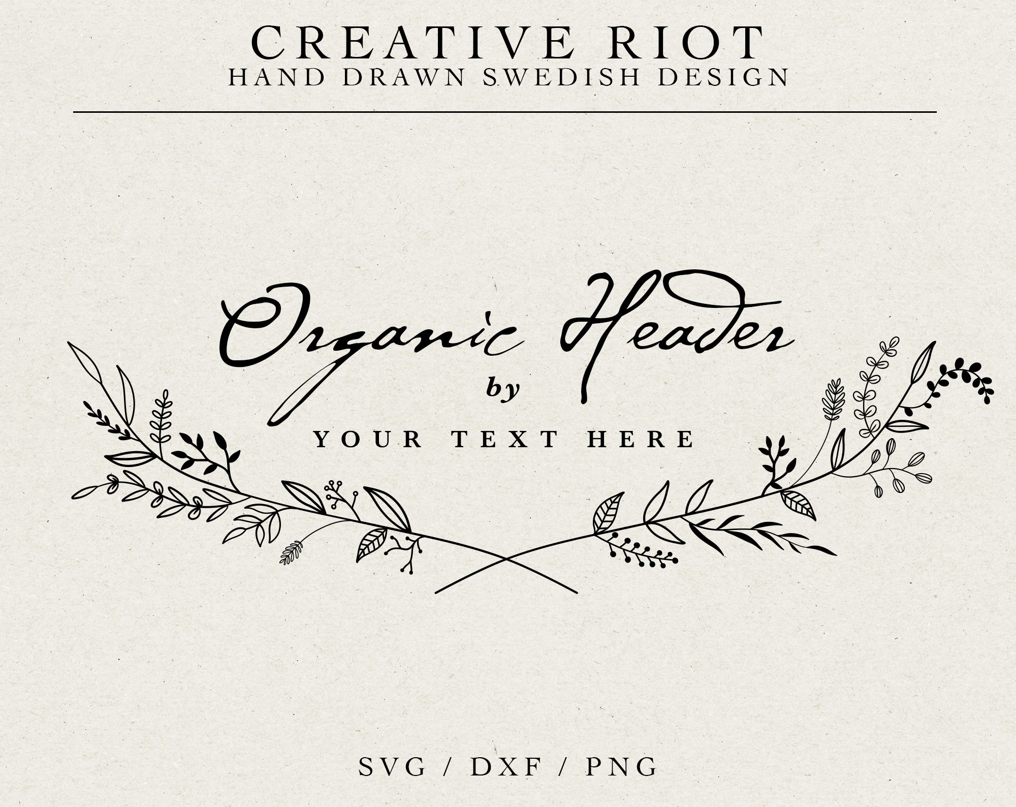 ORGANIC HEADER SVG Commercial Use Svg Farmhouse Svg - Etsy