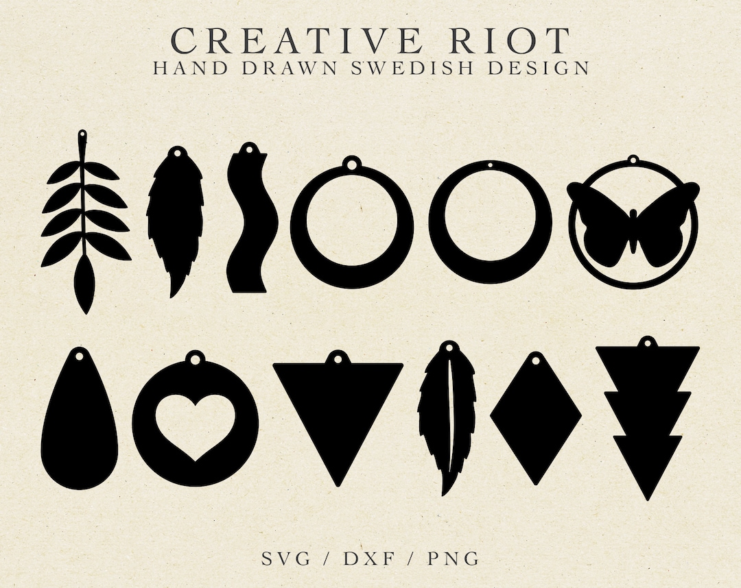 Earring SVG Bundle – Laser Cut Templates, Faux Leather Earrings ...