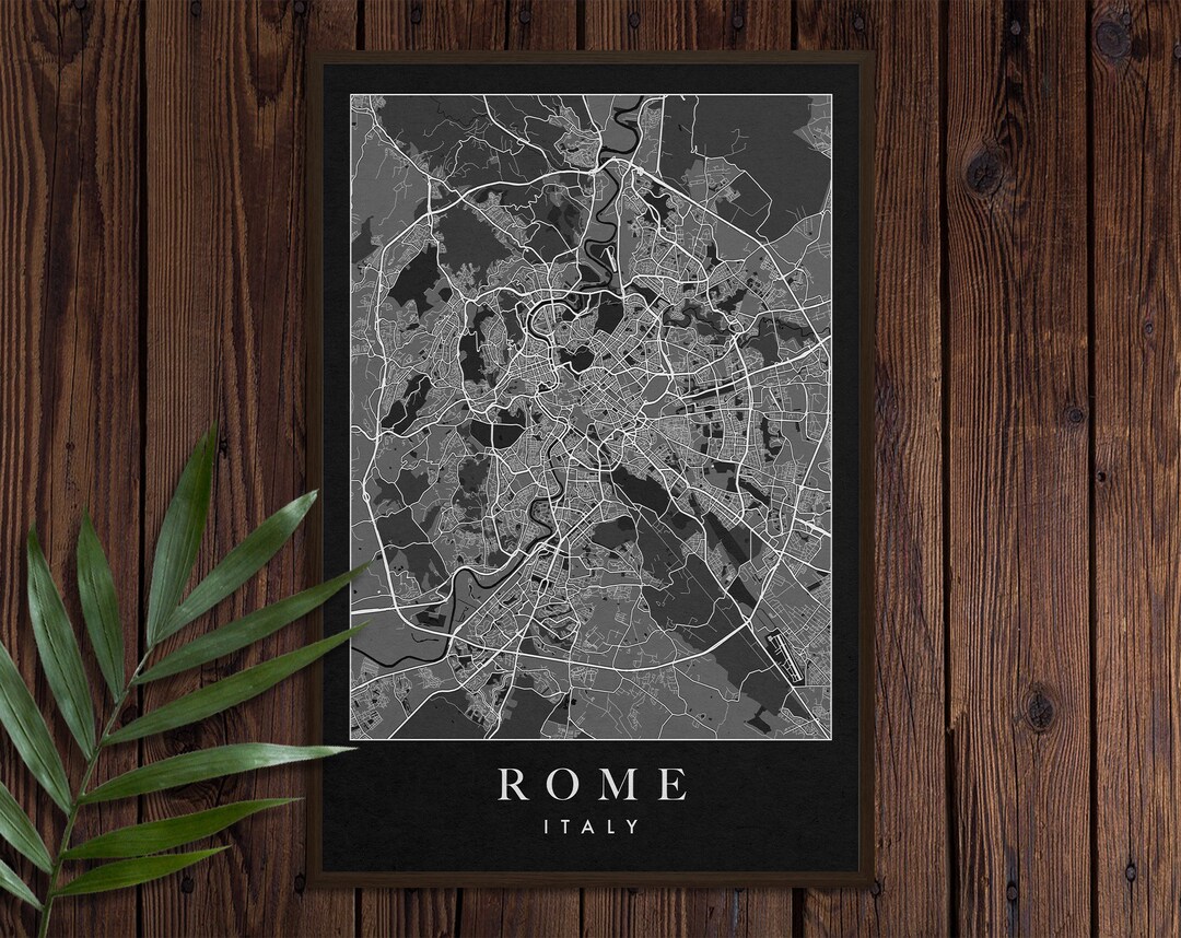 ROME MAP POSTER City Map, Wall Art, Italy Map, Printable Wall Art, Wall ...