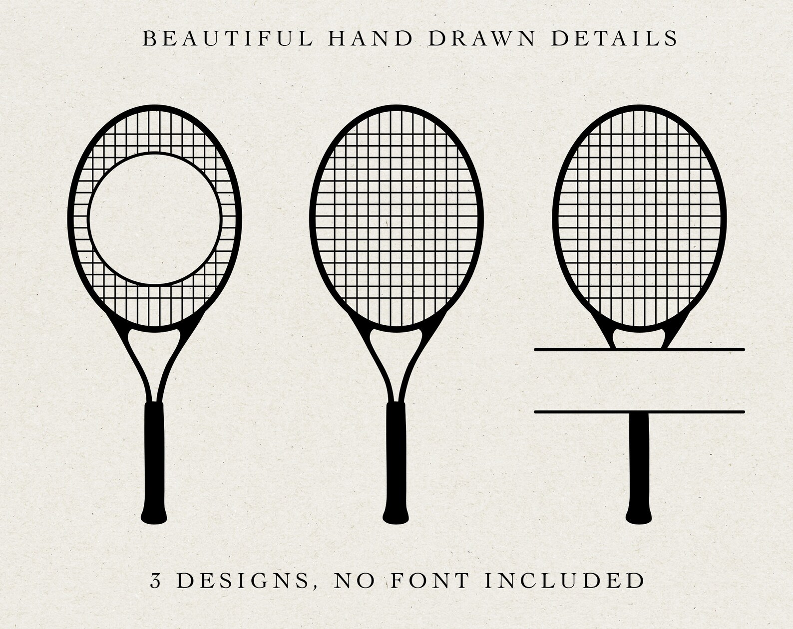 TENNIS RACKET MONOGRAM Tennis Svg, Commercial Use Svg, Tennis Monogram ...