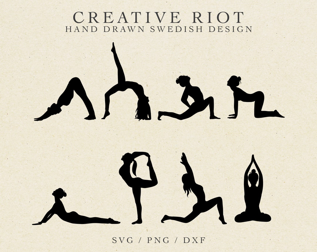 YOGA POSES SVG - Commercial Use Svg, Yoga Cut File, Cricut Yoga Svg ...