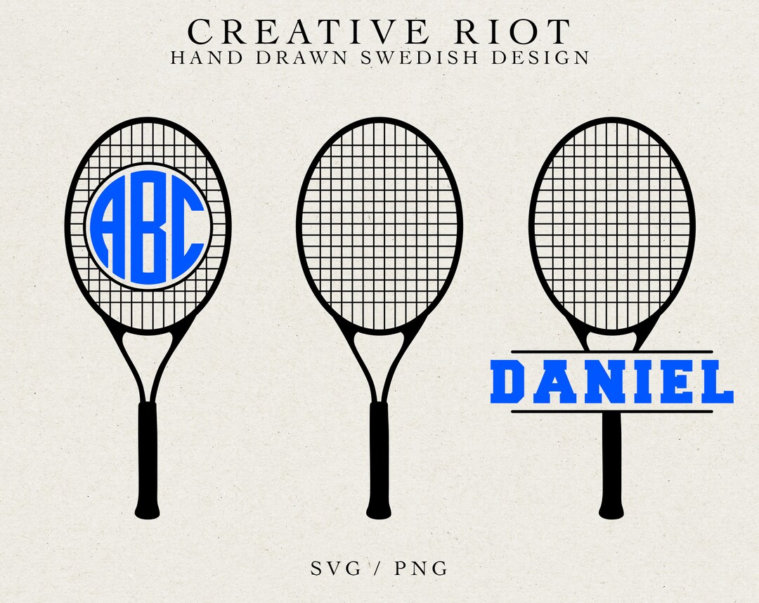 TENNIS RACKET MONOGRAM - Tennis Svg, Commercial Use Svg, Tennis ...