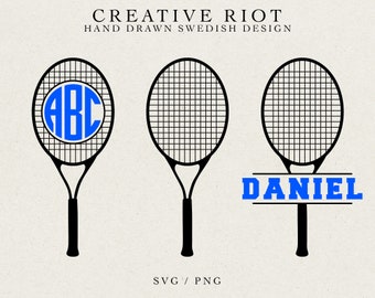 Tennis Racket Svg - Etsy
