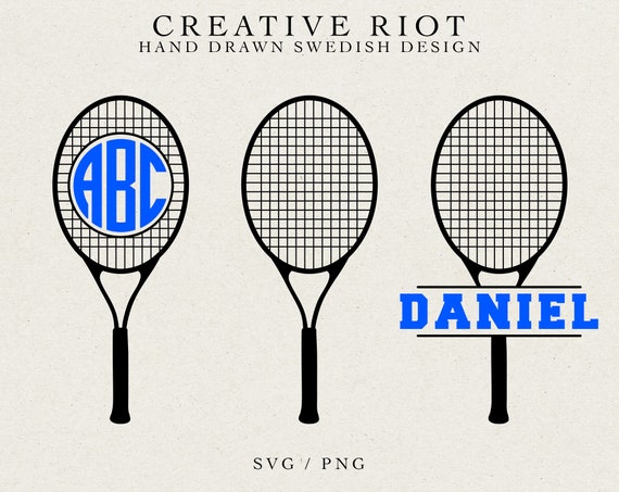 TENNIS RACKET MONOGRAM Tennis Svg Commercial Use Svg - Etsy