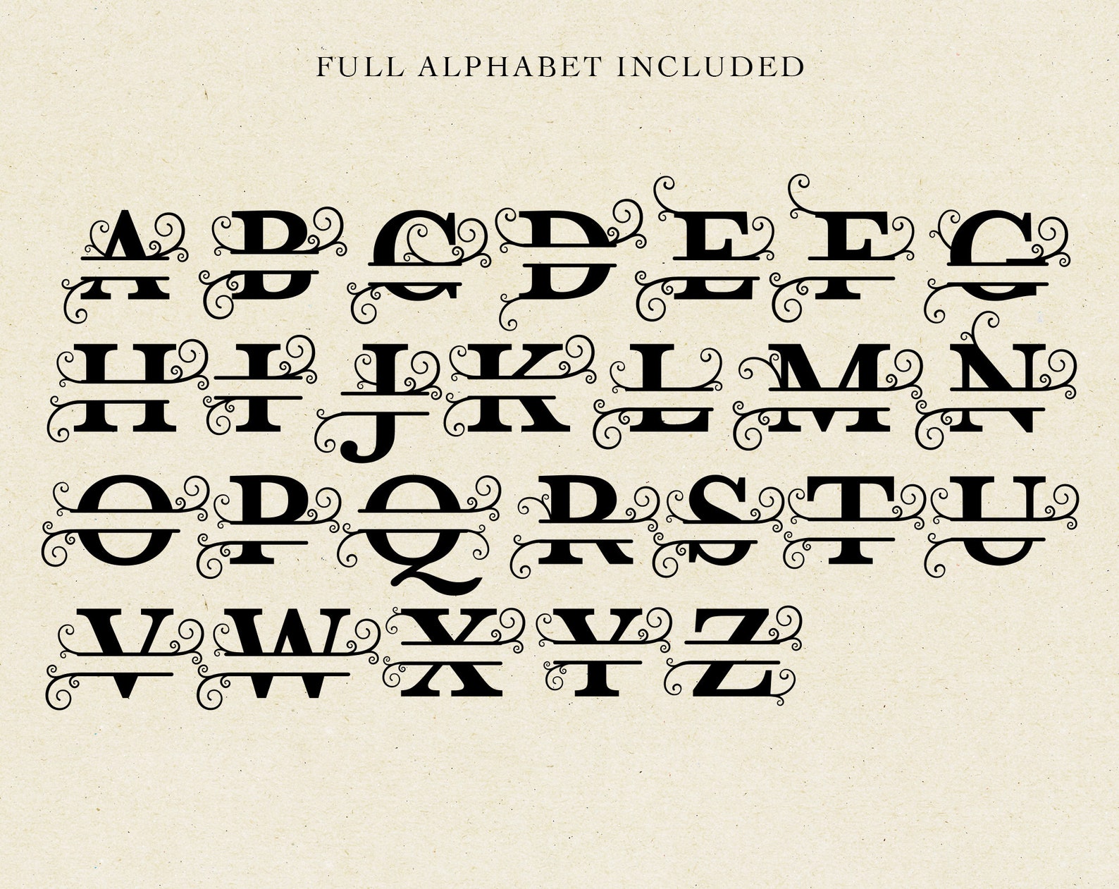 MONOGRAM ALPHABET Monogram Font Svg Commercial Use Svg - Etsy