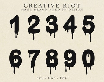 Drip Numbers 0 9 Svg - Etsy Ireland
