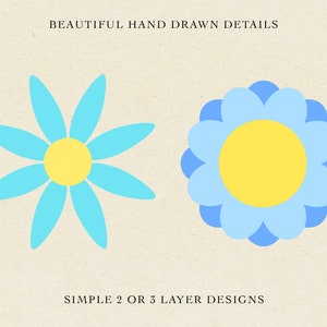 SIMPLE FLOWERS SVG Commercial Use Svg, Simple Flower, Cricut Flower ...