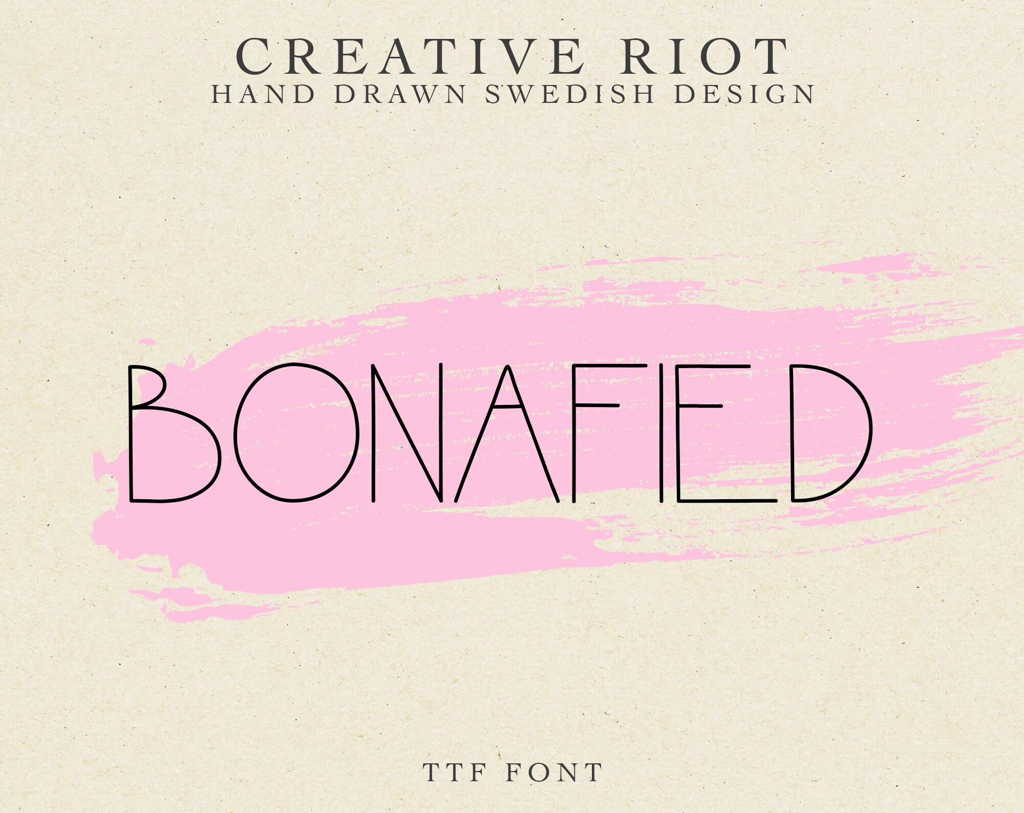 BONAFIED FONT Premium Font Hand Drawn Tff Font for Cricut - Etsy