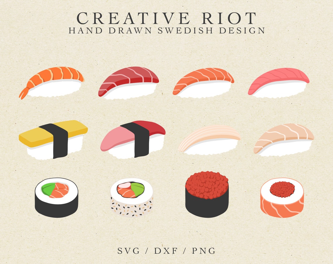 SUSHI DINNER SVG Commercial Use Svg Sushi Svg Sushi - Etsy
