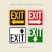 EXIT SIGN SVG - Exit Svg File, Door Sign Svg, Exit Arrow Svg, Arrow ...