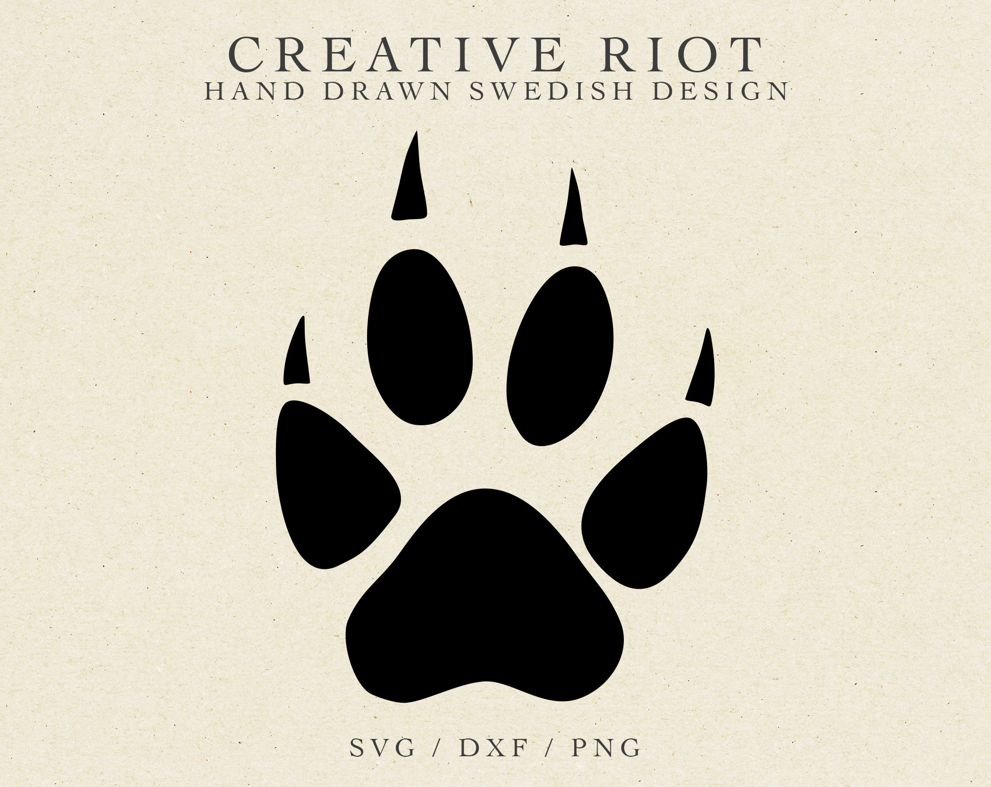 Wolf Paw Print Design