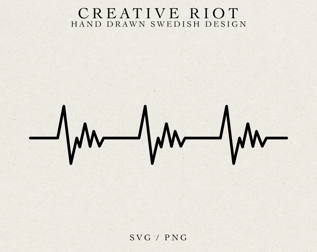 EKG HEARTBEAT SVG Ecg Clipart Commercial Use Svg Cricut - Etsy