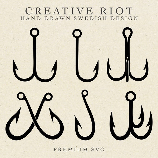 Fish Hook Svg - Etsy