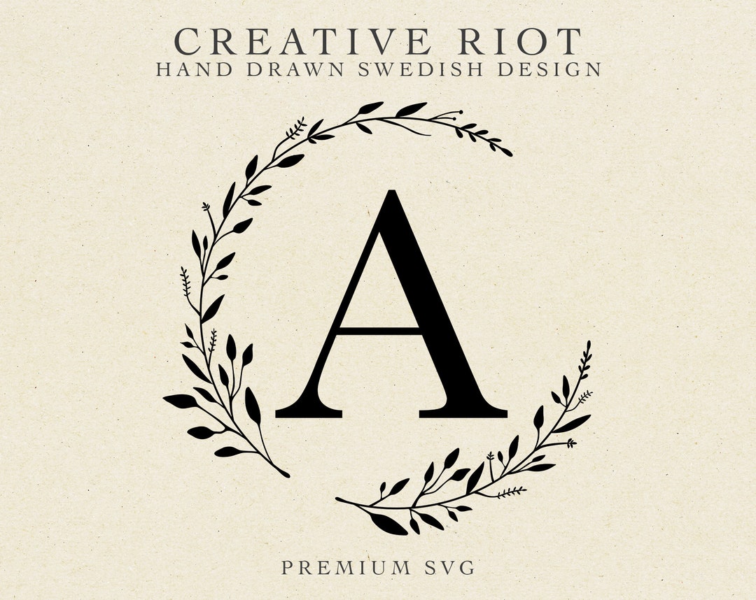 WREATH LETTERS SVG - Laurel Wreath Svg, Commercial Use Svg, Wreath ...
