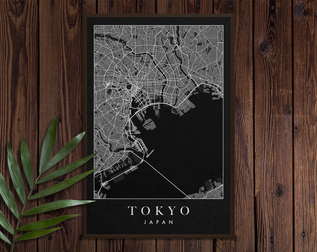 TOKYO MAP POSTER - City Map, Wall Art, Japan Map, Printable Wall Art ...