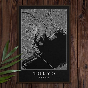 TOKYO MAP POSTER - City Map, Wall Art, Japan Map, Printable Wall Art ...