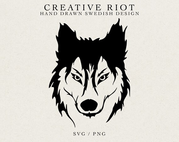 WOLF FACE SVG Wolf Head Svg Commercial Use Svg Wolf Cut | Etsy