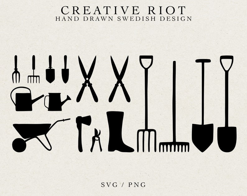 GARDEN TOOLS SVG Gardening Svg File Commercial Use Svg - Etsy Israel
