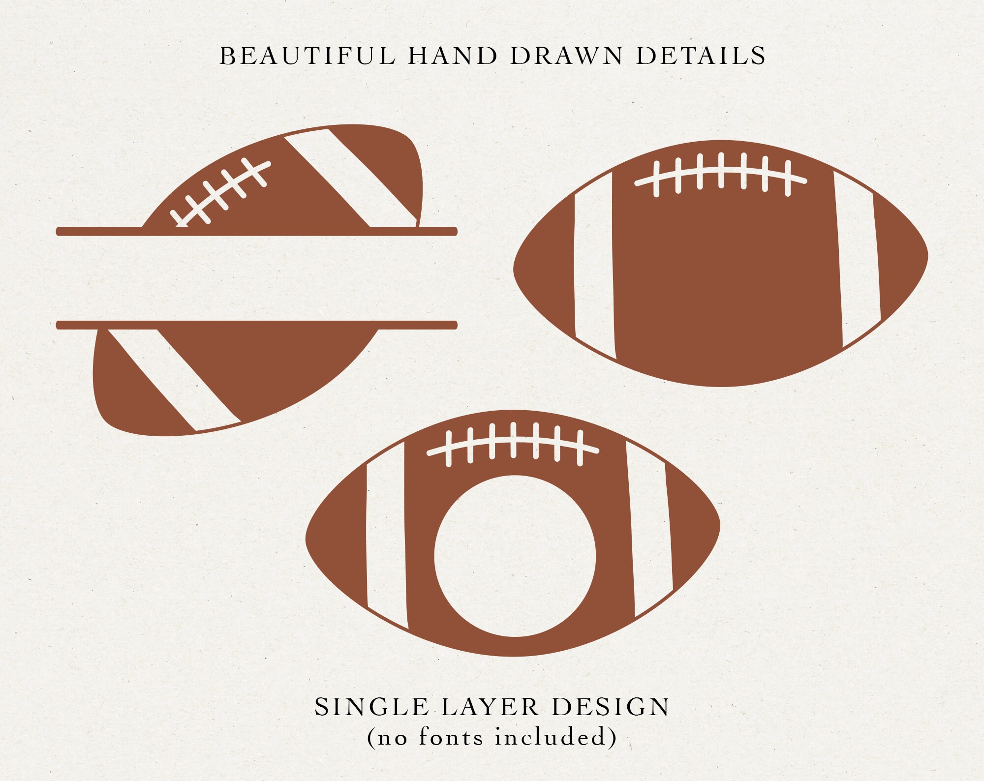 FOOTBALL MONOGRAM BUNDLE Commercial Use Svg Cricut Cut - Etsy