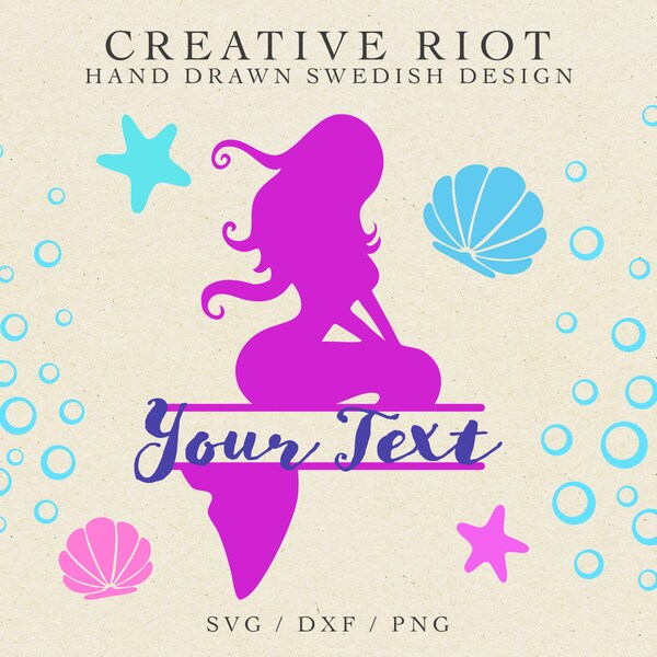 Mermaid Monogram Svg - Etsy