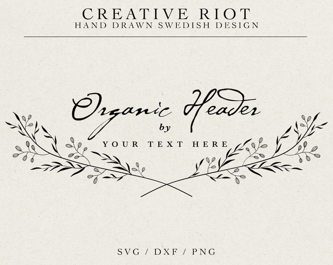 ORGANIC HEADER SVG Commercial Use Svg Farmhouse Svg - Etsy