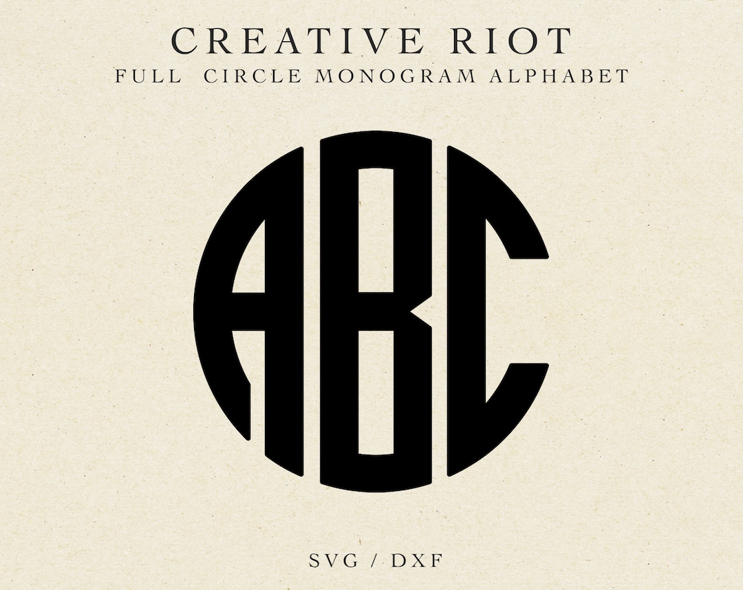 MONOGRAM ALPHABET SVG - Circle Monogram Svg, Monogram Svg, Monogram ...