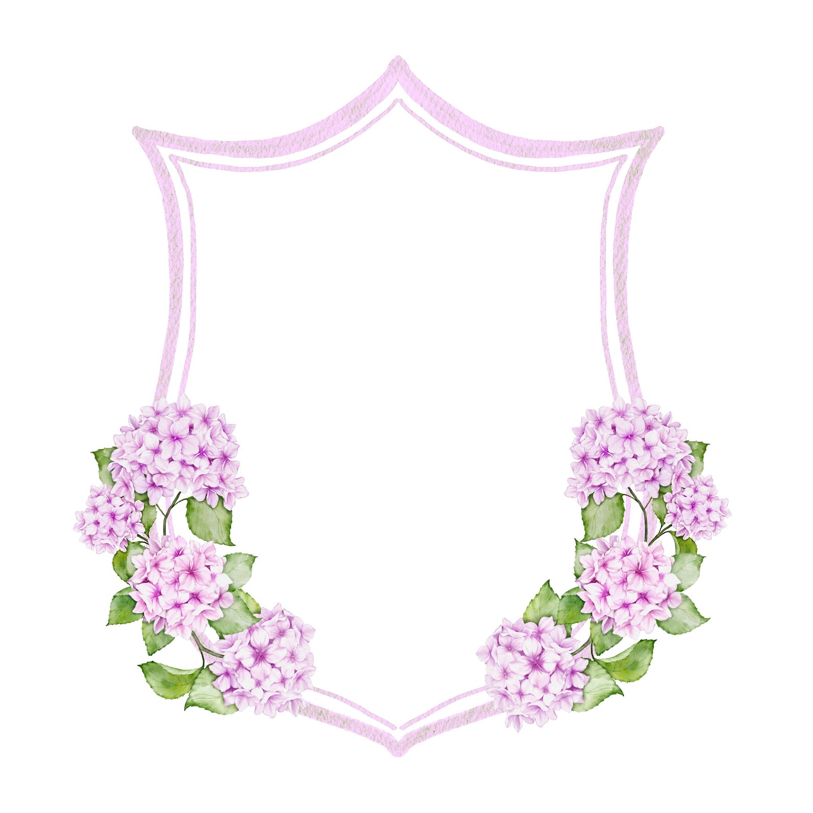 Watercolor Wedding Crest PNG Clipart Pre-made Crest - Etsy