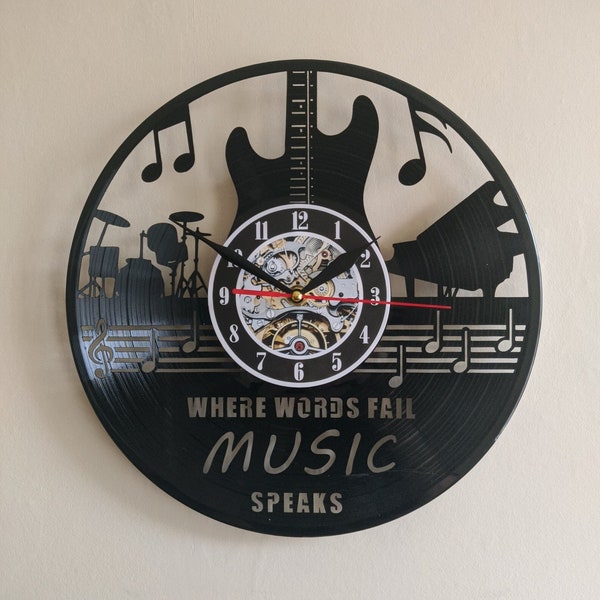 Laser Cut Record Clock - Etsy UK