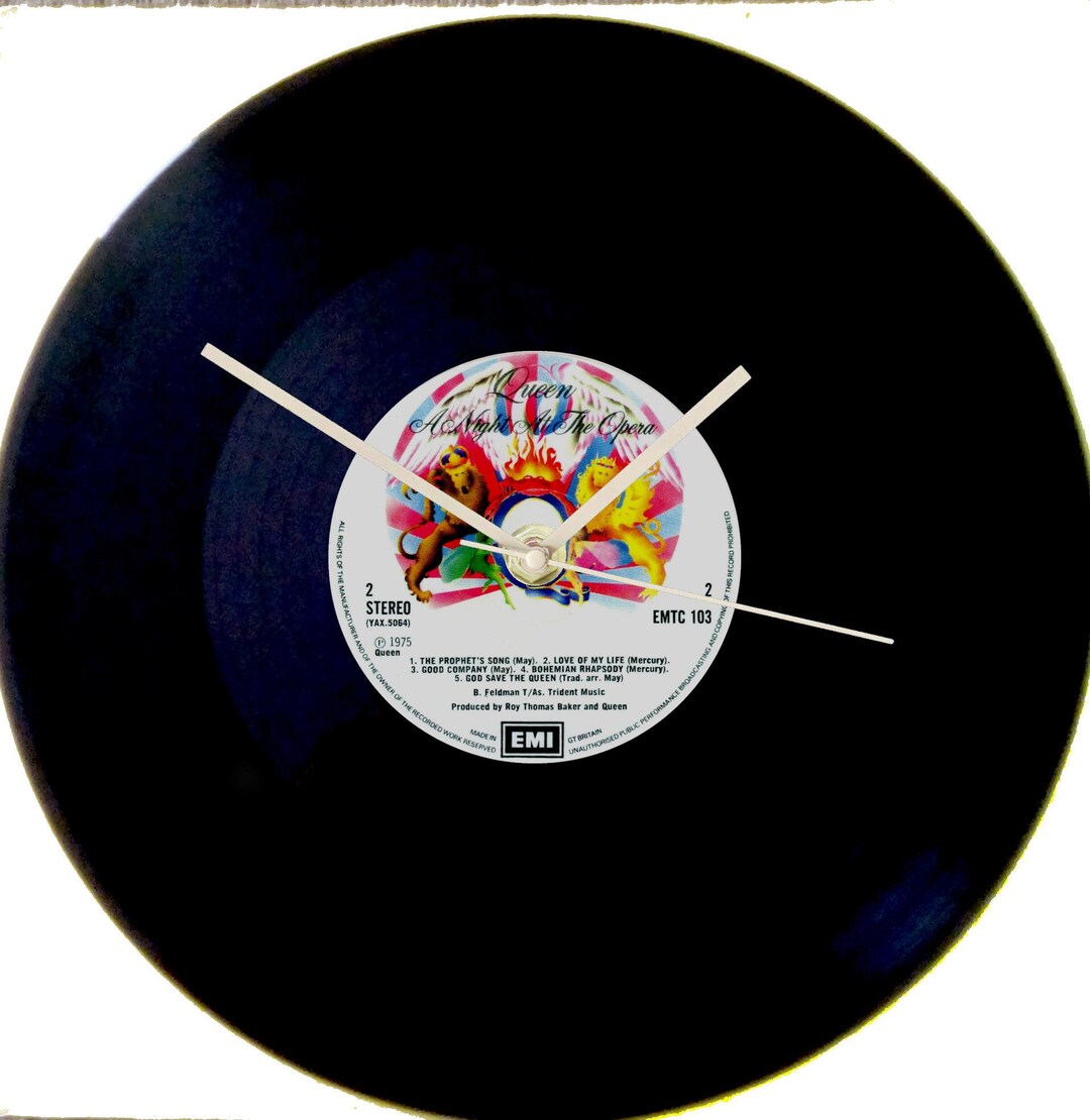 Queen 12 Inch Vinyl Record Wall Clock LP Real Record Music Memorabilia ...