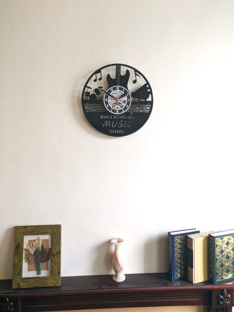 12 Inch Laser Cut Vinyl Record Wall Clock Laser Cut When - Etsy UK