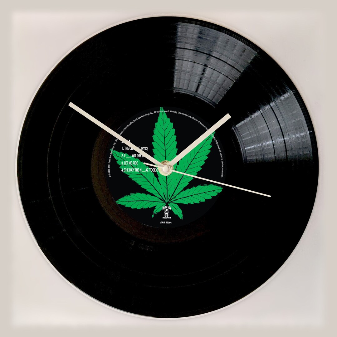 Dr Dre Vinyl Record Wall Clock 12 Cannabis Leaf Hip Hop - Etsy
